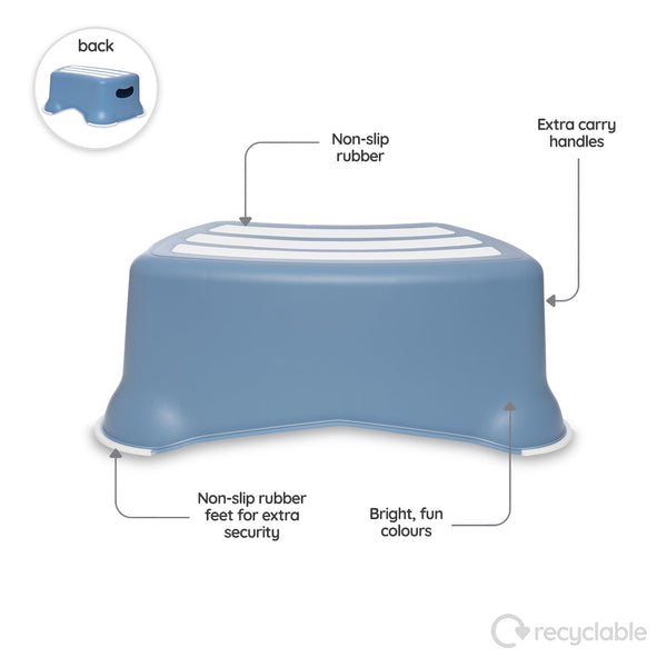 Ocean Blue Kids Step Stool - Toilet & Kitchen Helper - My Carry Potty US