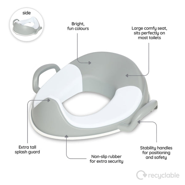 Trainer Seat Pearl Grey Toilet Essential - My Carry Potty US
